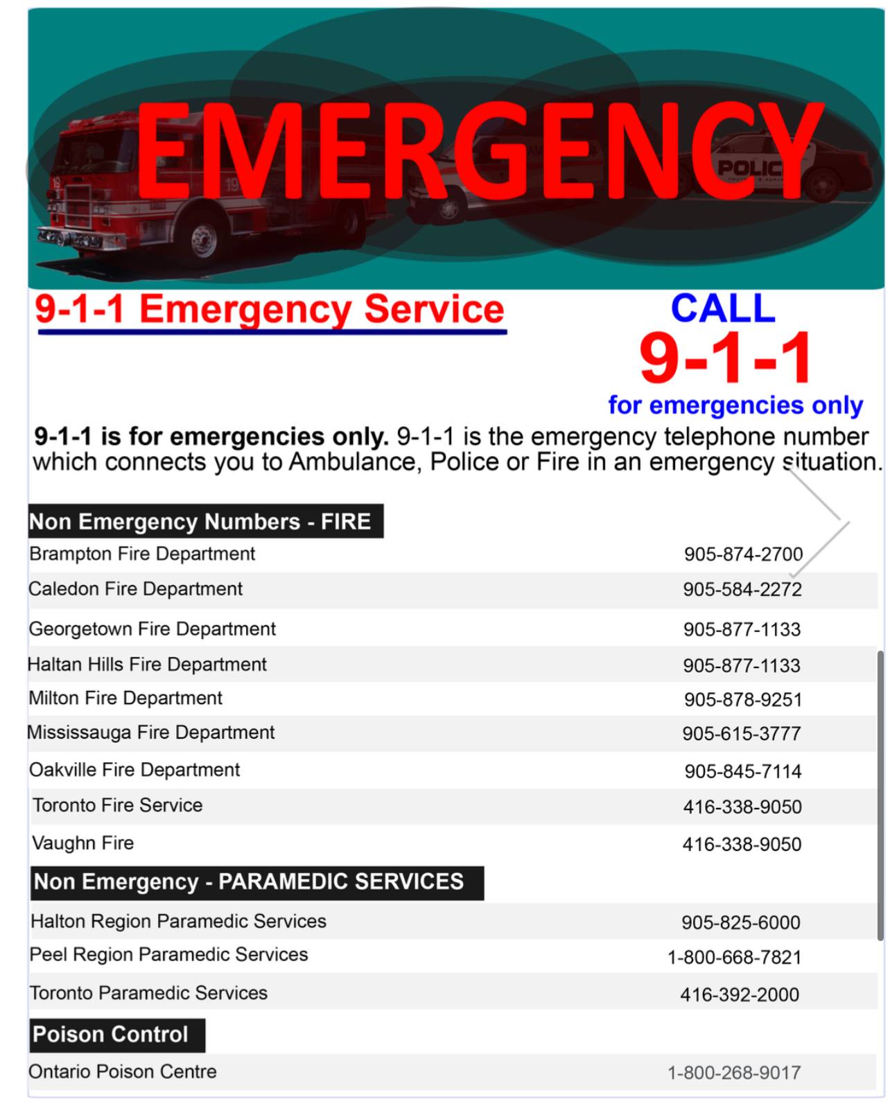 Useful Phone Numbers – Nepalese Canadian Community Services (NCCS)